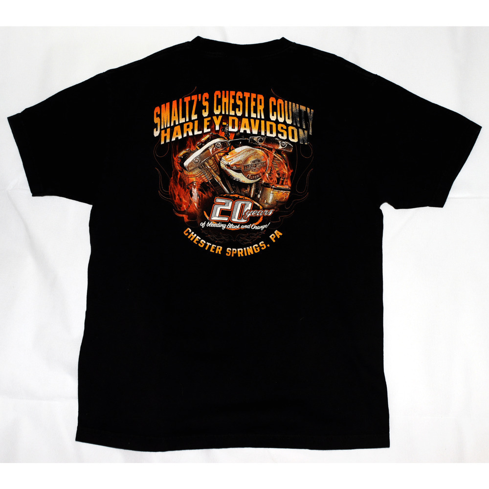Harley Davidson Motorcycle Smaltz's Chester Short Sle… - Gem